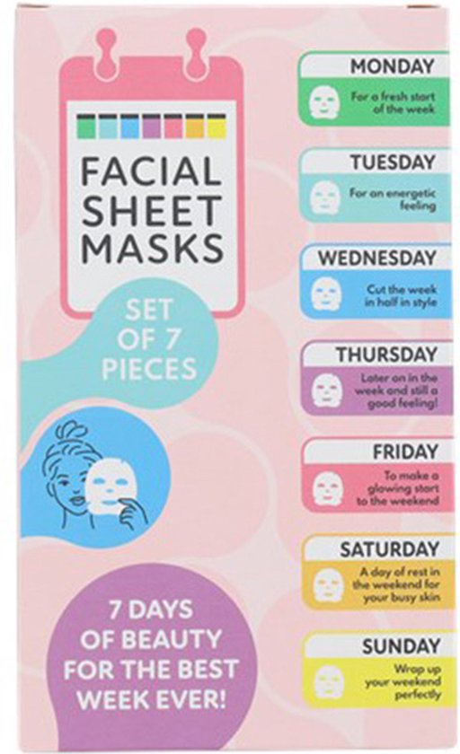 7 Days mask - 7 dagen gezicht masker - Multicolor - Set van 7 | bol.com