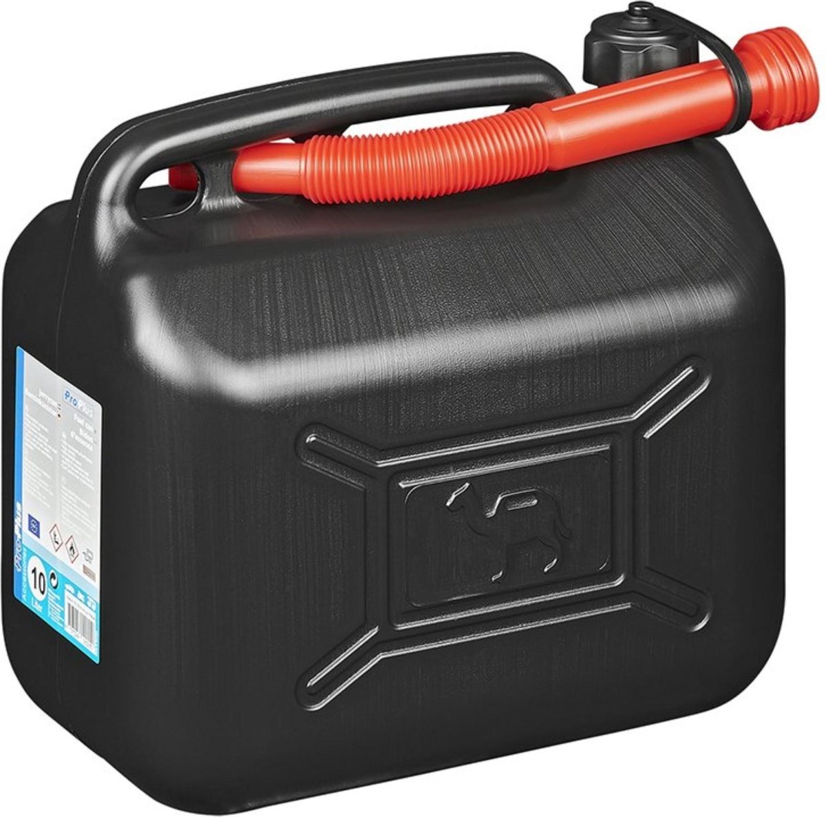 Jerrycan - Benzine - Kunststof - 10 Liter - Met flexibele tuit + anti ...