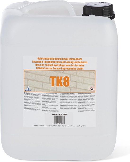 Ventosil TK8 Gevel impregneermiddel 10 liter - Hydrofuge - Voor ...