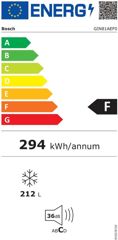Bosch GIN81AEF0 inbouw vriezer | bol.com