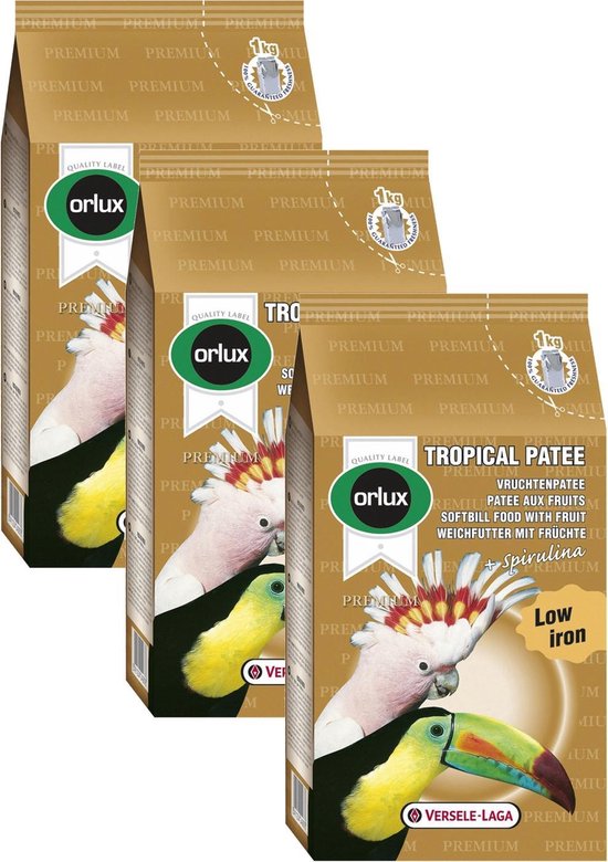 Versele-Laga Orlux Tropical Patee Premium - Nourriture pour oiseaux - 3 x 1 kg | bol.com