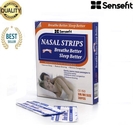 Sensefit Premium - Anti Snurk Strips 30 STUKS - Better breathe -Breathe ...