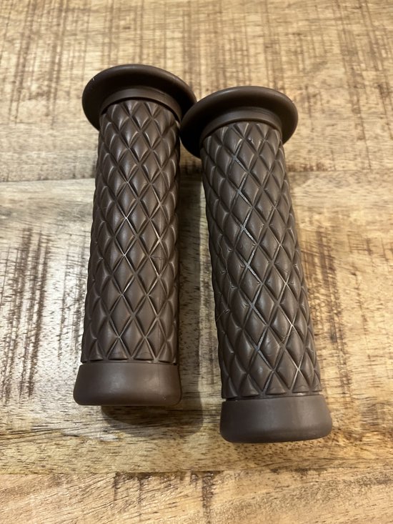 Handvatten donkerbruin retro 22mm Honda camino/scooter/fuchs | bol