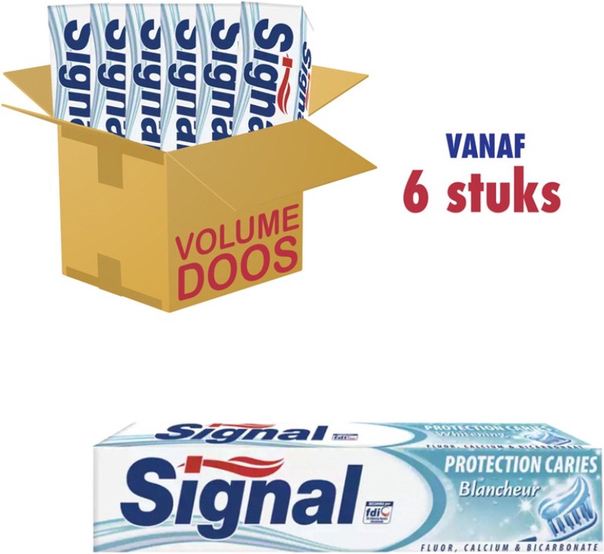 Signal Tandpasta Protection Caries Blancheur (6 x 75ml) | bol