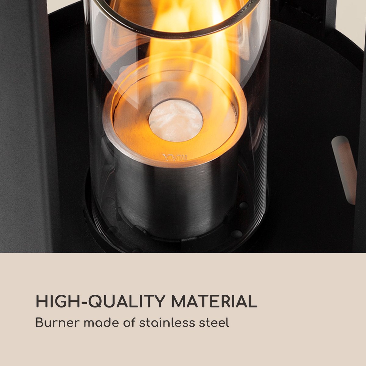 blumfeldt Fiamme Triangolo bio-ethanol sfeer lantaarn - set van 2 - rvs ...