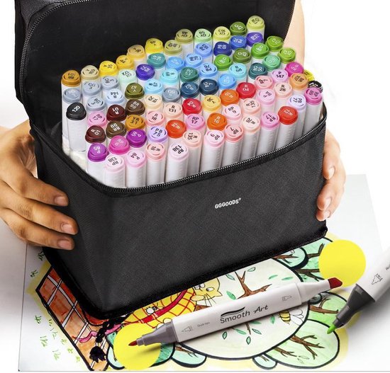 Stiften voor volwassenen - twinmarkers - 80 stuks - dual markers ...