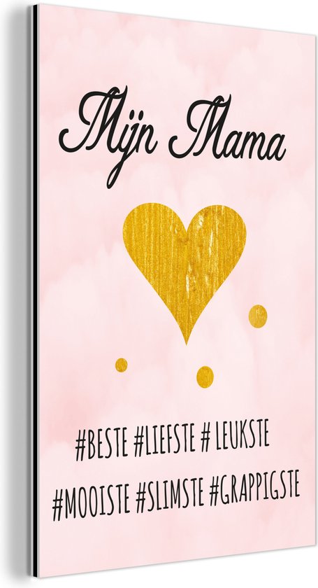 Schilderijen op canvas - Moederdag quote 'Mijn Mama' - 60x90 cm | bol.com