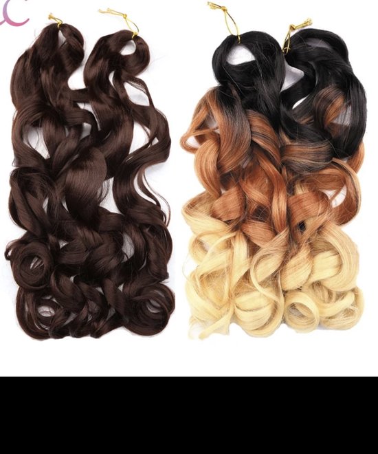 Imose Hair - 6 bundles curly spiral hair braiding extensions - Haar ...