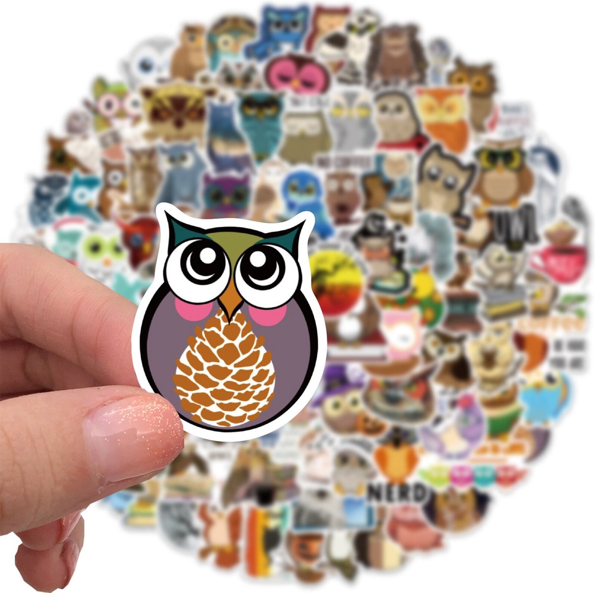 Uilen stickers - 100x Uil sticker voor laptop, muur, agenda, smartphone etc. Vogel/Dieren | bol