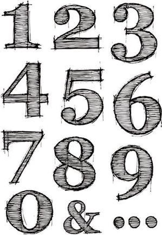 Knutselen en creatief | Stempels | Set 12 Siliconen Stempels Cijfers ...