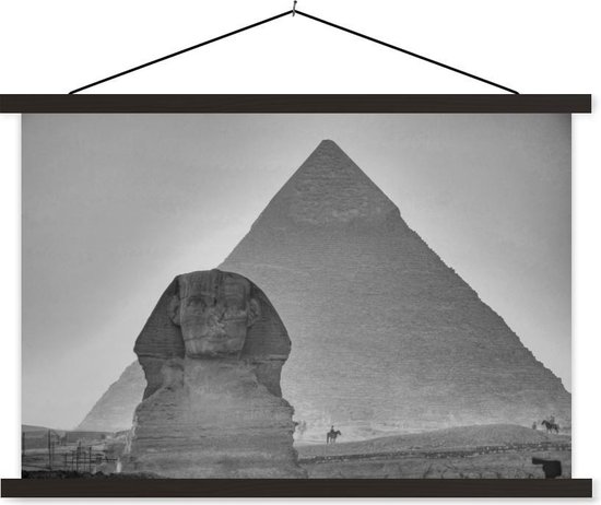 De sfinx van Giza in Egypte bij avondlicht - zwart wit | bol.com