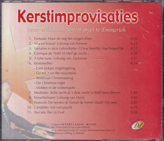 Kerstimprovisaties - Peter Wildeman, Peter Wildeman | CD (album ...