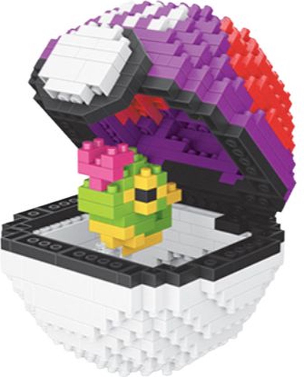 FunWithBlocks® Pokeball Caterpie nanoblock - Pokémon - 458 miniblocks ...