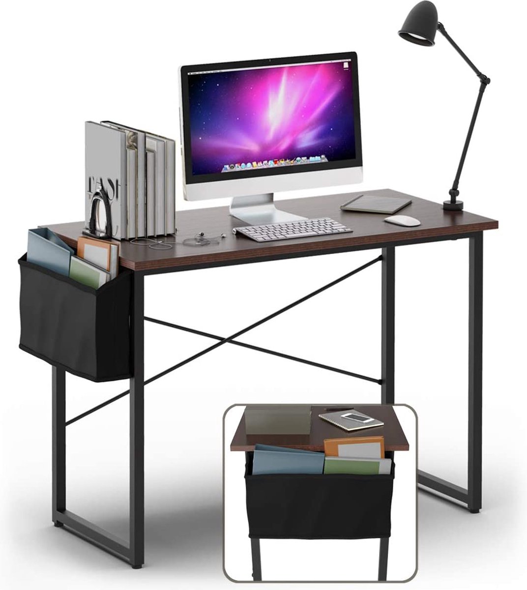 LUXGOODS Bureau, computer bureau, 102cm computertafel, PC tafel ...