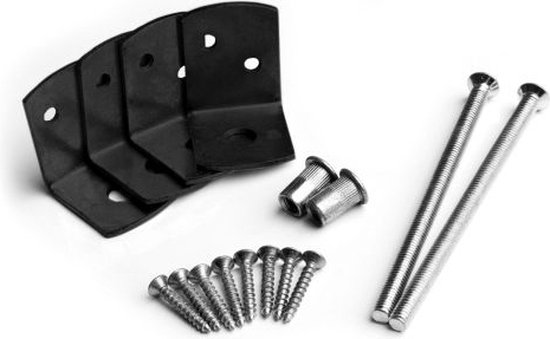 L-beslag zwart - Set van 4 stuks | bol