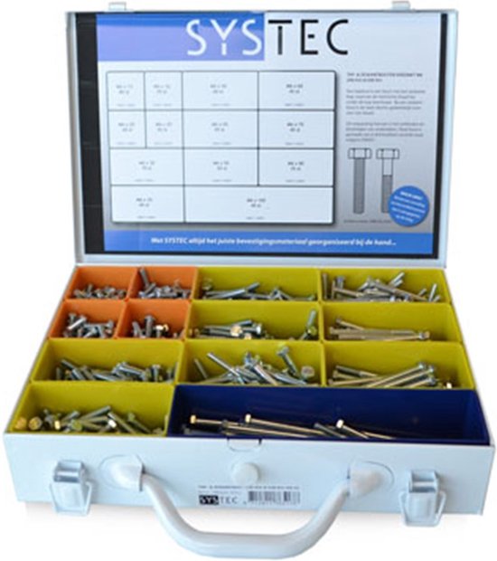 SYSTEC assortimentskoffer tap -en zeskantbouten - M6 - verzinkt - 13 maten - DIN... | bol