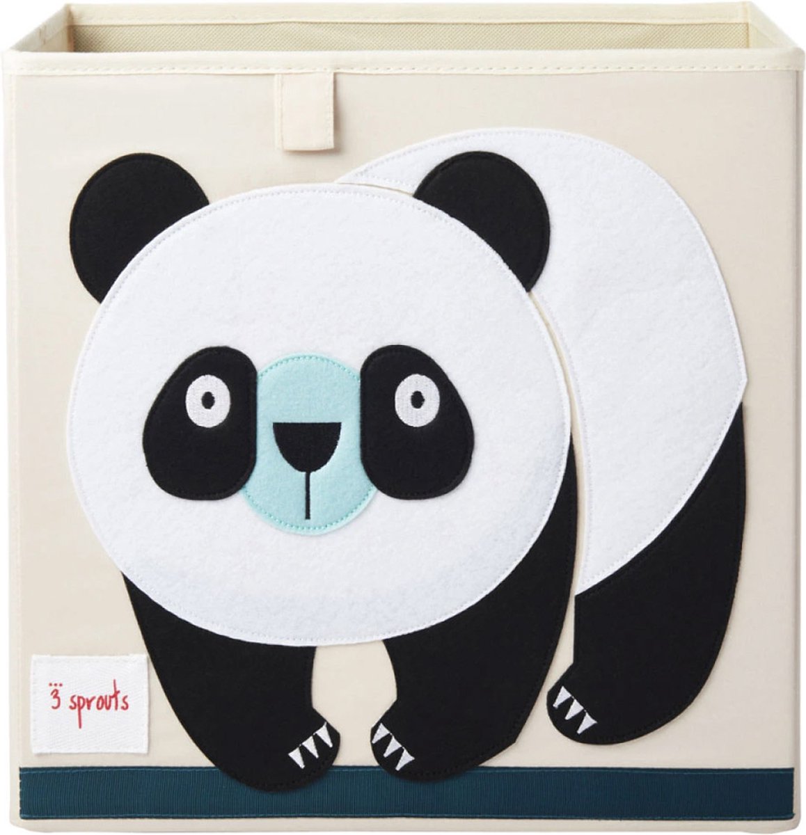 3 Sprouts - Storage Box - Black & White Panda | bol