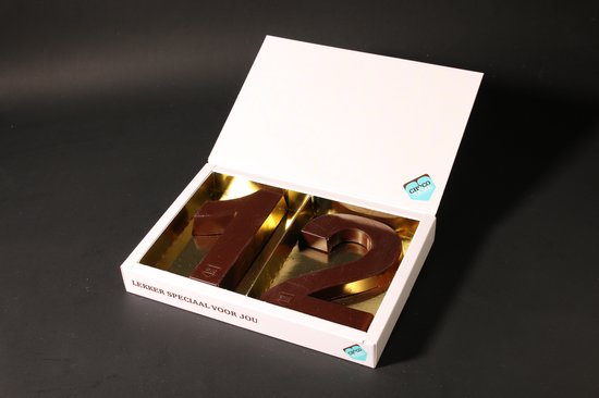 Chocolade Cijfers Verjaardag & Jubileum Cadeau 12 puur | bol