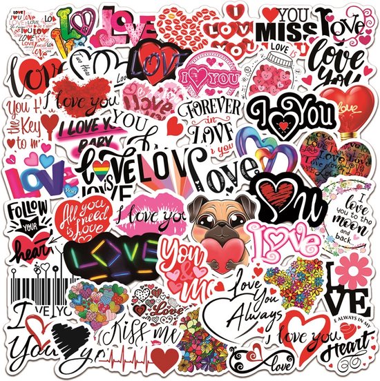 Valentijnsdag Stickers | Liefde, Valentijn, Relatie, Schattig | 50 ...