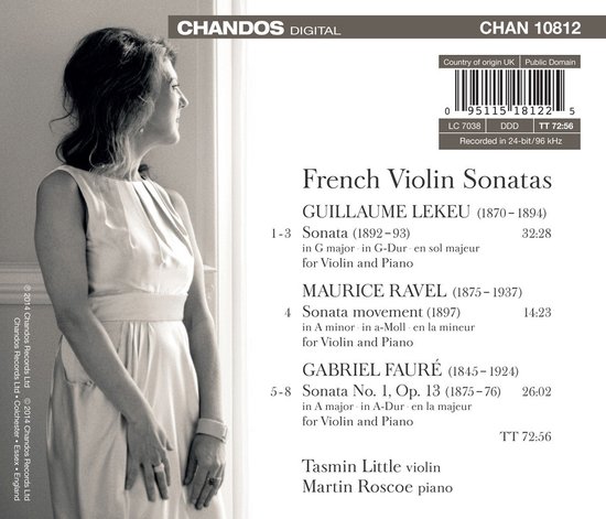 Tasmin Little & Martin Roscoe - French Violin Sonatas (CD), Martin ...