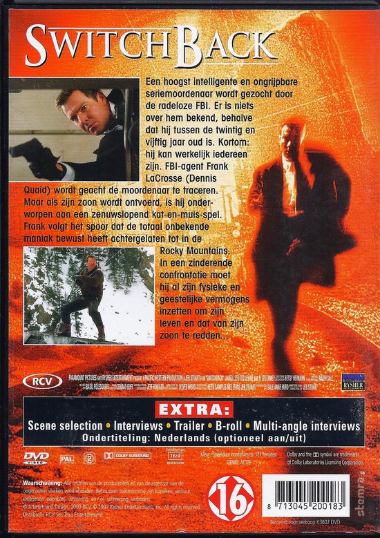 Speelfilm - Switchback (Dvd), Ted Levine | Dvd's | bol