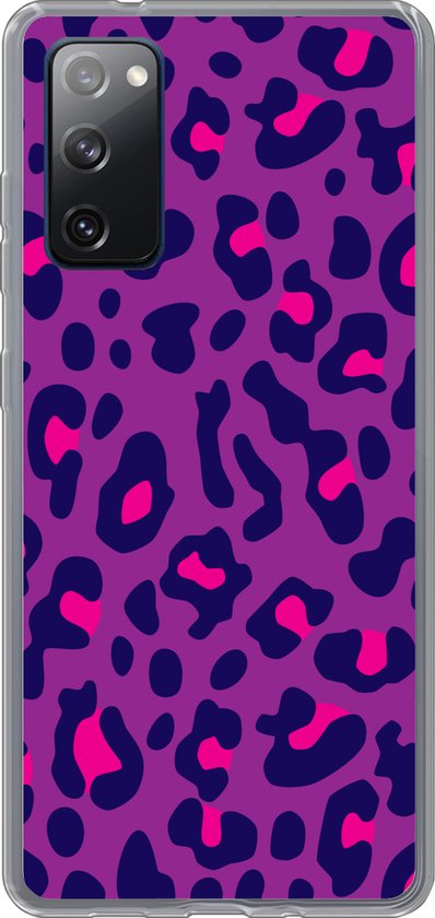 Samsung Galaxy S20 FE hoesje - Panterprint - Paars - Roze - Siliconen | bol.com