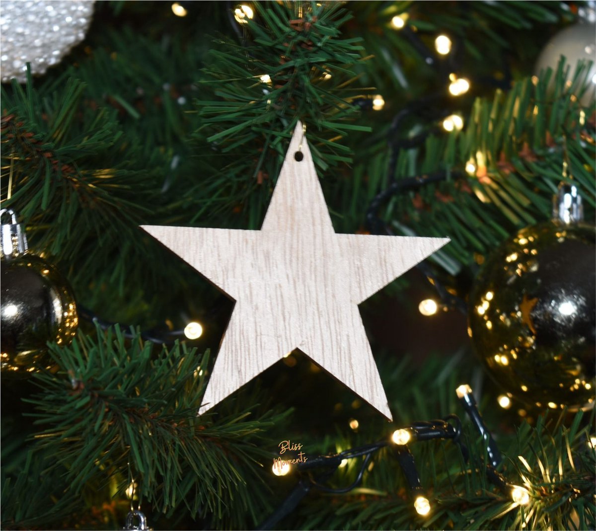 Houten sterren | Bundel 8 stuks | Hout | Stars | Kerstversiering ...