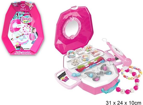 Hair Beader Small Backpack - 2 in 1 - Sieraden koffer | bol.com