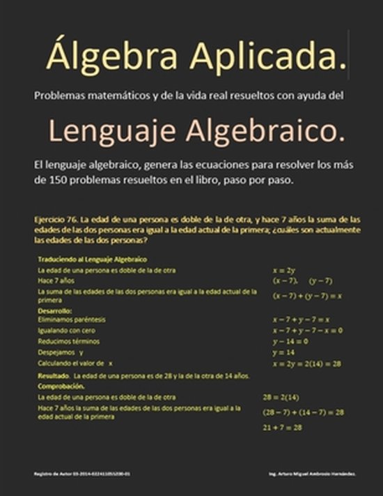 Álgebra Aplicada. | 9781983283505 | Arturo Miguel Ambrosio Hernandez ...