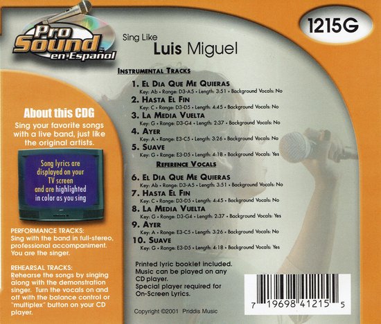 Luis Miguel [Priddis], Karaoke | CD (album) | Muziek | bol