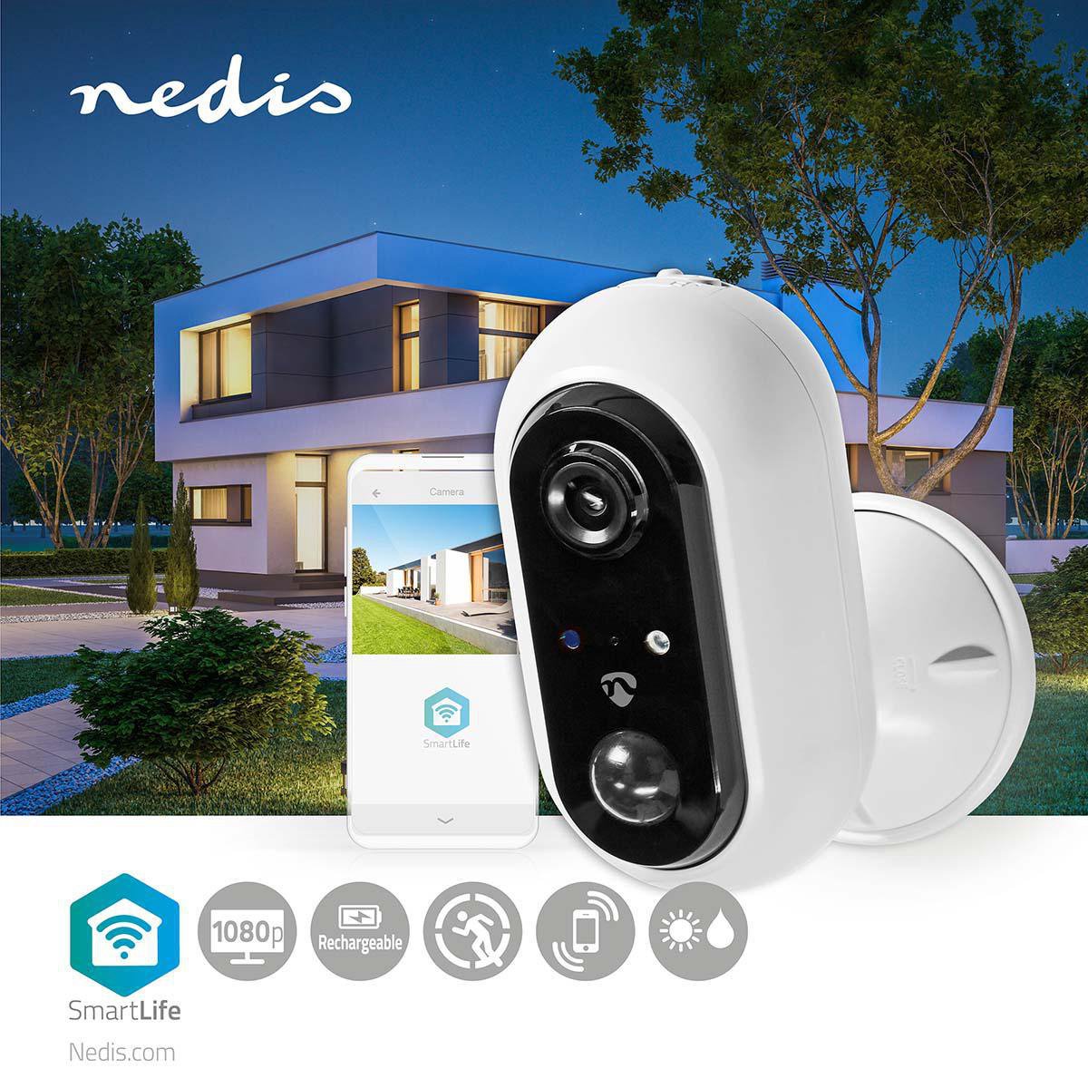 Nedis SmartLife Camera voor Buiten - Wi-Fi - Full HD 1080p - IP65 - Max ...