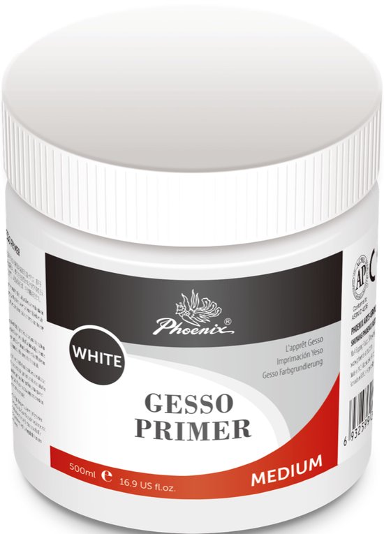 Phoenix - Gesso primer - Acryl - Wit - 500ml | bol