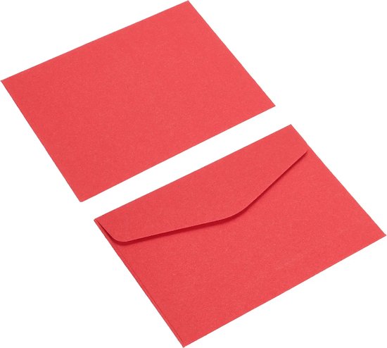 30 Stuks Rode Mini Envelopjes Enveloppen Rood Envelop 115x82mm 11,5x8 ...