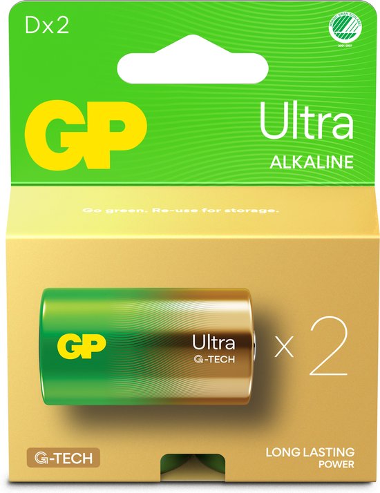 GP Batteries Ultra Alkaline GP13A Wegwerpbatterij D, LR20 | bol