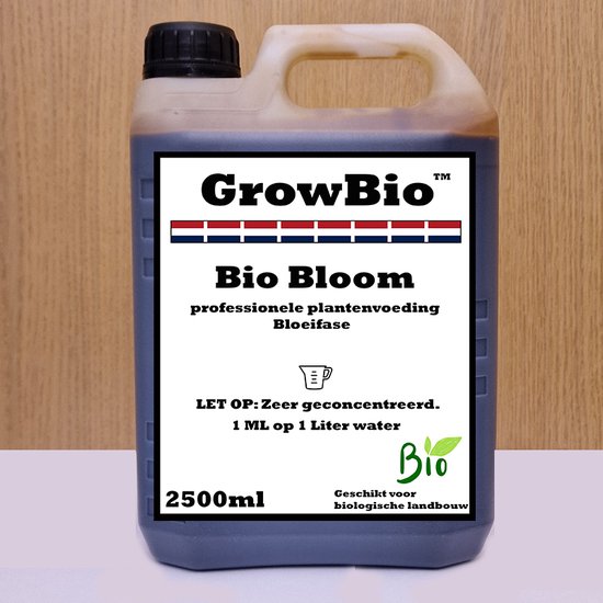 GrowBio Bloom Plantenvoeding Bloei 2500 ml Let op: Planten voeding ...
