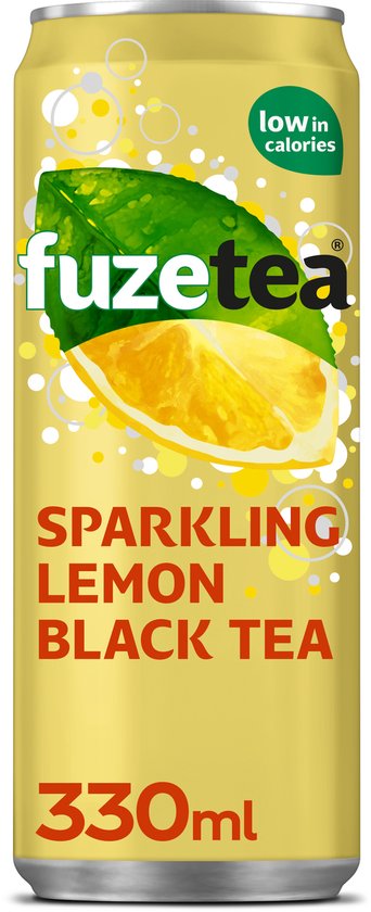 Fuze Tea Sparkling Lemon Black (24x330ml) | bol