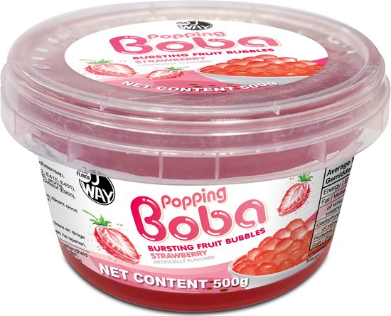JWAY Popping Boba - Strawberry - 500g | bol