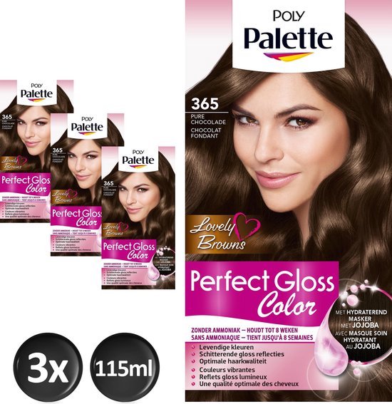 Poly Palette Perfect Gloss 365 Chocolade Haarverf - 2 stuks ...