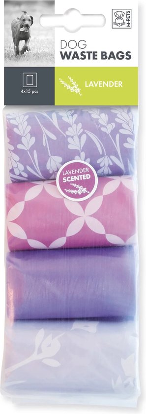 M-Pets - Dog waste Bag - Poepzakjes - 8 Pack - Lavendel | bol