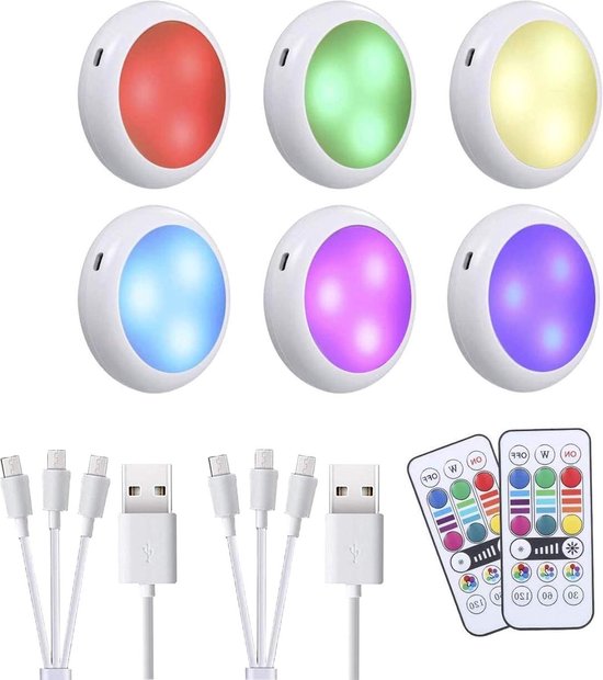 Onder kastverlichting LED Draadloos Oplaadbaar - Puck Kast Licht USB ...