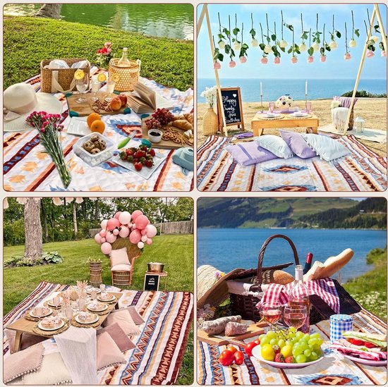 Extra Large Waterproof Picnic Blanket 200 x 300 cm Foldable Beach ...