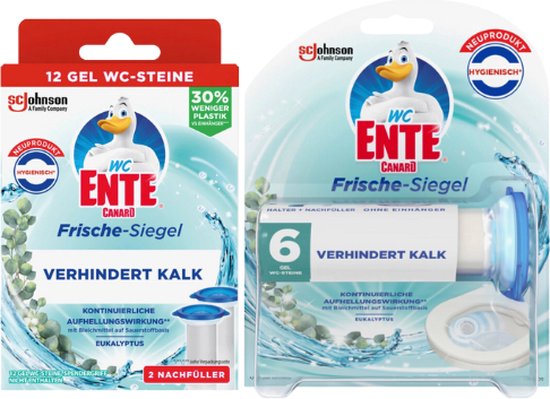 WC-Eend Fresh Discs Eucalyptus 1 Houder + 3 Navullingen met 6 Discs | bol