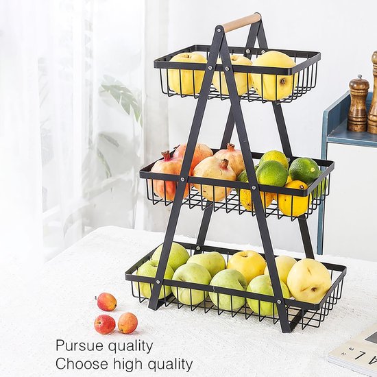 Fruitmand 2 etages, fruitetagère, fruitmand, etagère, grote fruitschaal ...