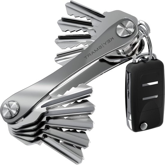 Compact Keychain and Key Organizer - Holds up to 14 Keys Titanium key ...