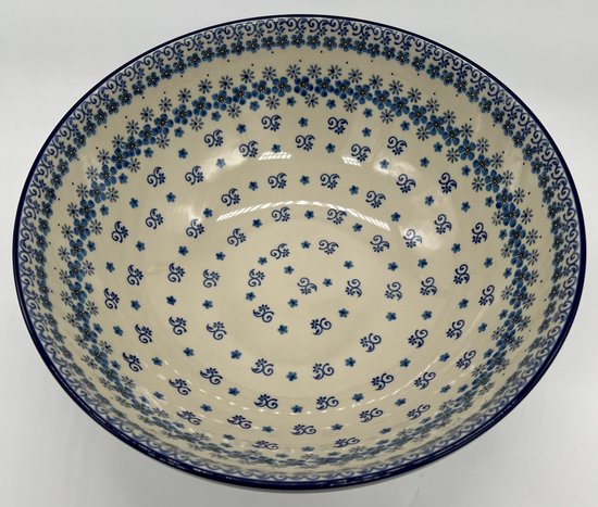 Bunzlau keramiek slakom brede rand met fijn bloemetje | bol