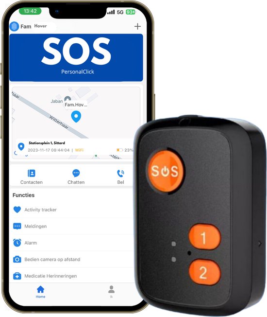 PersonalClick Alarm Ketting - Alarmknop voor Ouderen - Senioren Alarm ...