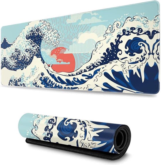 Gaming muismat, zwart en wit Cherry Blossom Extended Large Mouse Mat ...