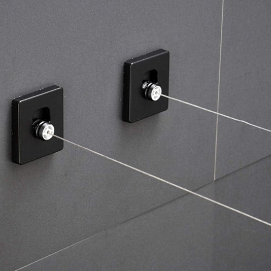 Retractable Heavy Duty Clothesline Indoor Outdoor Double Rope String ...