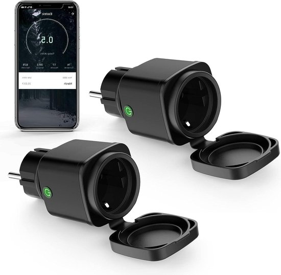 Outdoor WLAN Smart Stopcontact met Timer Compatibel met Alexa en Google ...