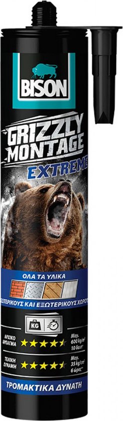 Bison grizzly montage extreme - wit - koker kit 440gram | bol